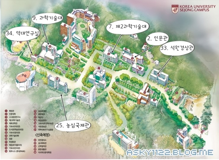 고려대학교세종캠퍼스 고려대 강의실 건물 번호 찾기 네이버 블로그
