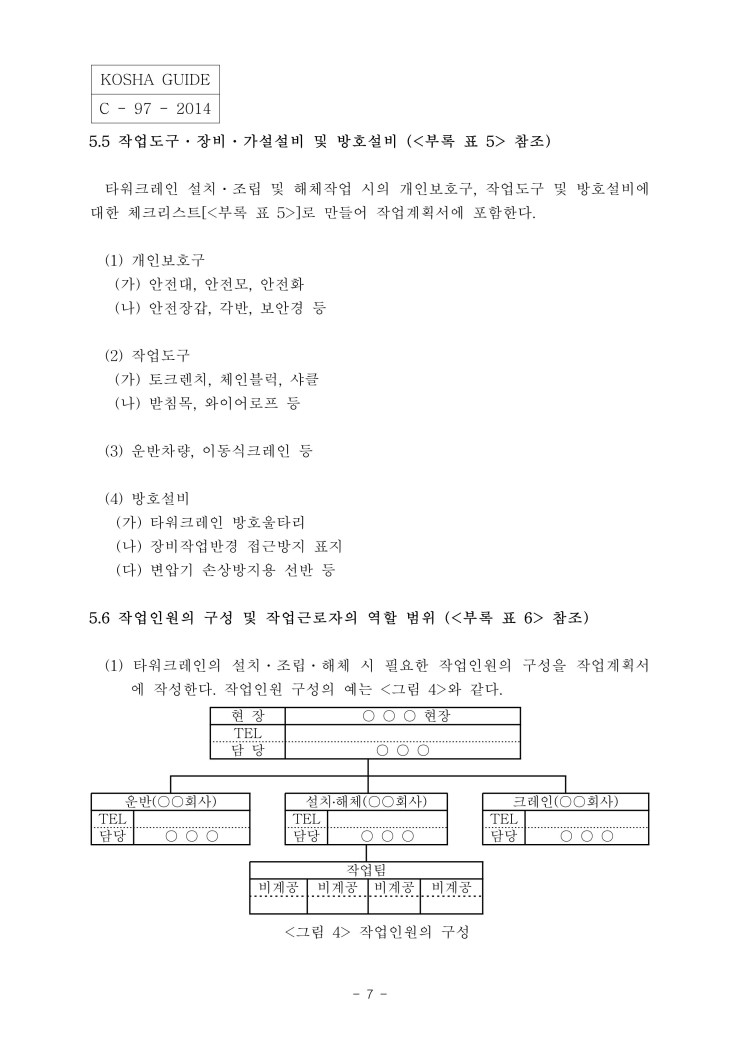 타워크레인 설치 조립 해체 작업계획서 작성지침 네이버 블로그