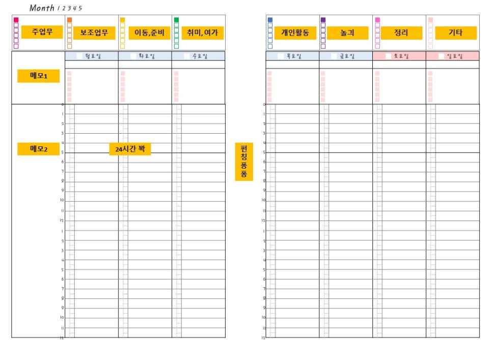 3p바인더 양식공유 3p바인더 Weekly주간계획 공유 네이버 블로그