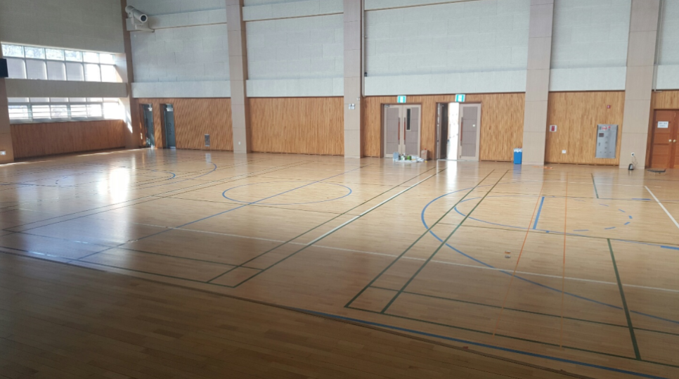 학교체육관 배드민턴 라인마킹 수원 다산중학교 네이버 블로그