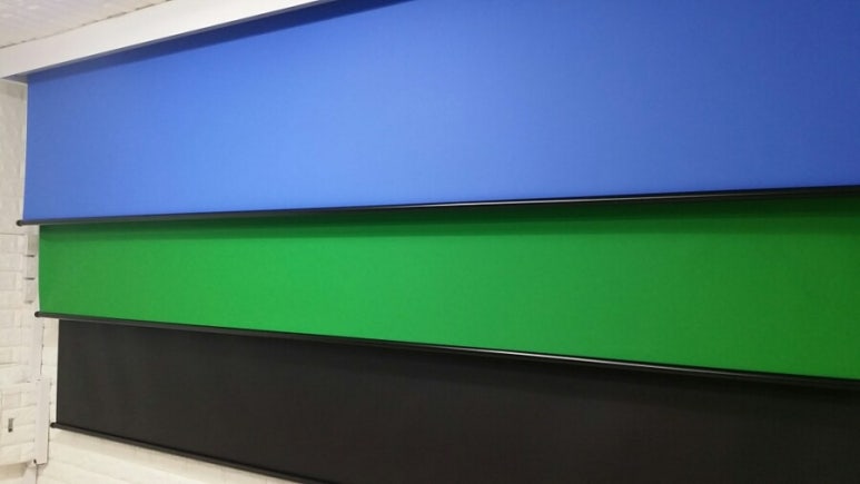 크로마키 배경 전동3색스크린그린블루블랙 달란트몰 크로마키배경 3롤 전동스크린 150인치가로 3000mm X 세로