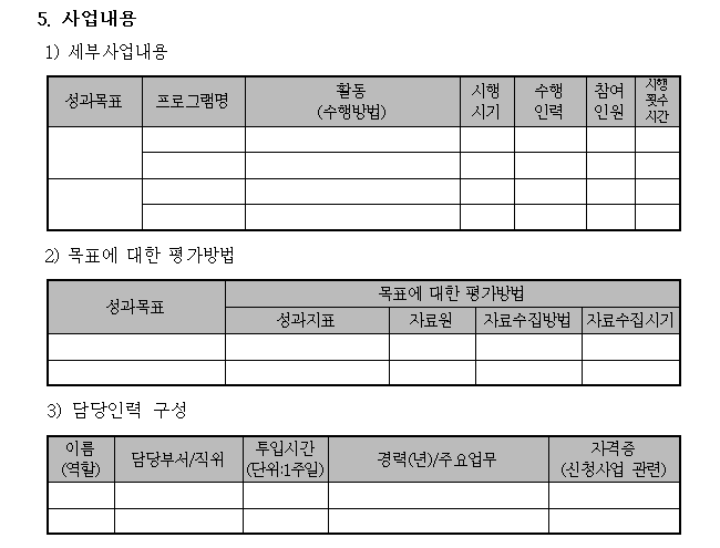 반드시 성공하는 정부 사업계획서 사회복지공동모금회 프로포절 양식 강신정 강사님 네이버 블로그