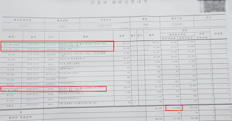 건강검진 내시경 검사 용종제거 실비 수술비 보험금 청구 네이버 블로그