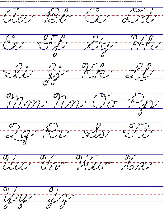 영어 필기체(writing/cursive) 대문자/소문자 쓰는 법! + 이어 쓰는 법 안내 사이트 소개 : 네이버 블로그