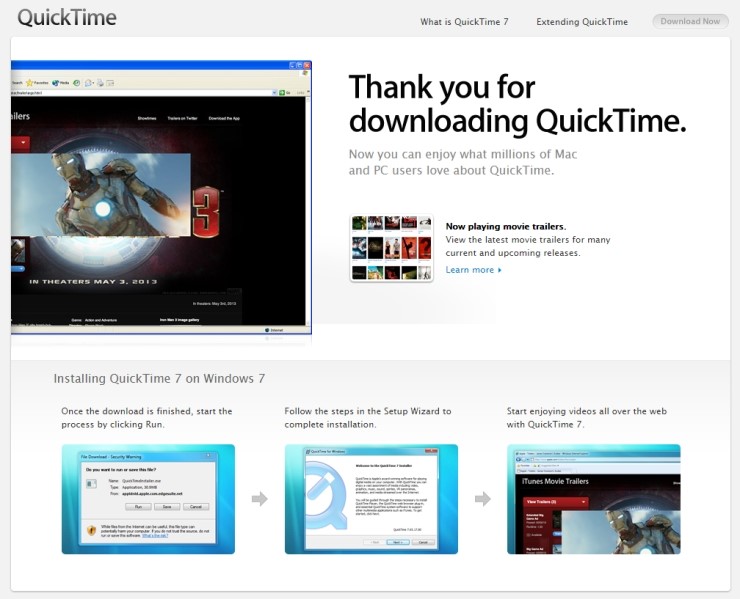 코덱이야기 퀵타임플레이어 QuickTime for Windows 다운로드 : 네이버 블로그