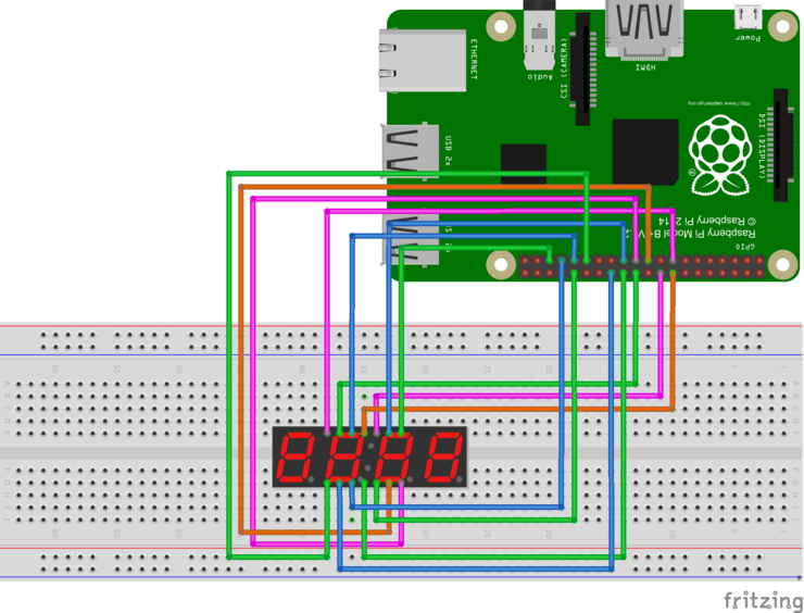 4 digits 7 segments display problem(dynamic lighting) - Raspberry Pi Forums
