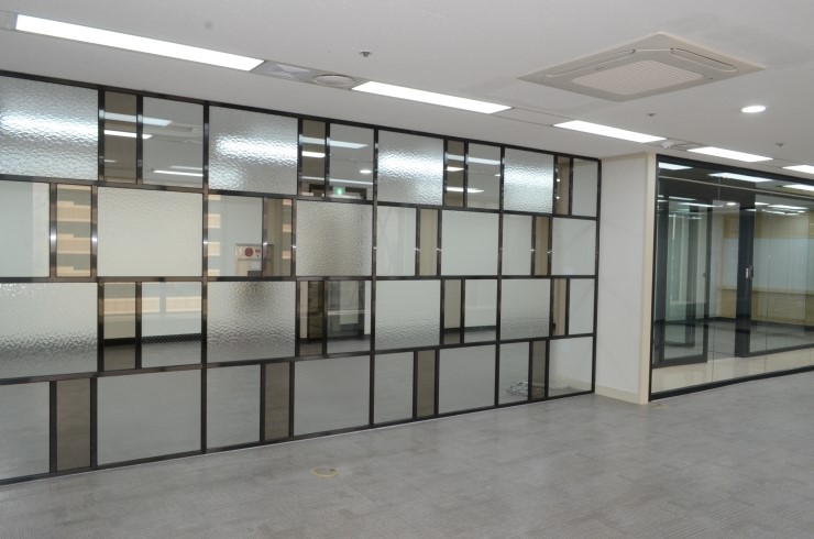 사무실 인테리어 유리파티션 슬라이딩도어 : 네이버 블로그